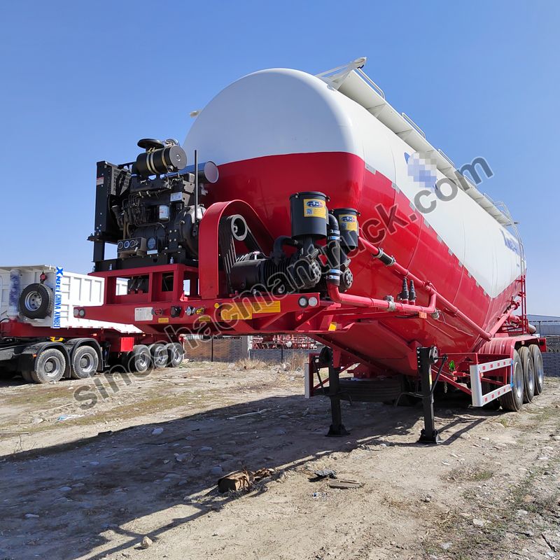SHACMAN Carbon Steel Bulk Cement tanker trailer