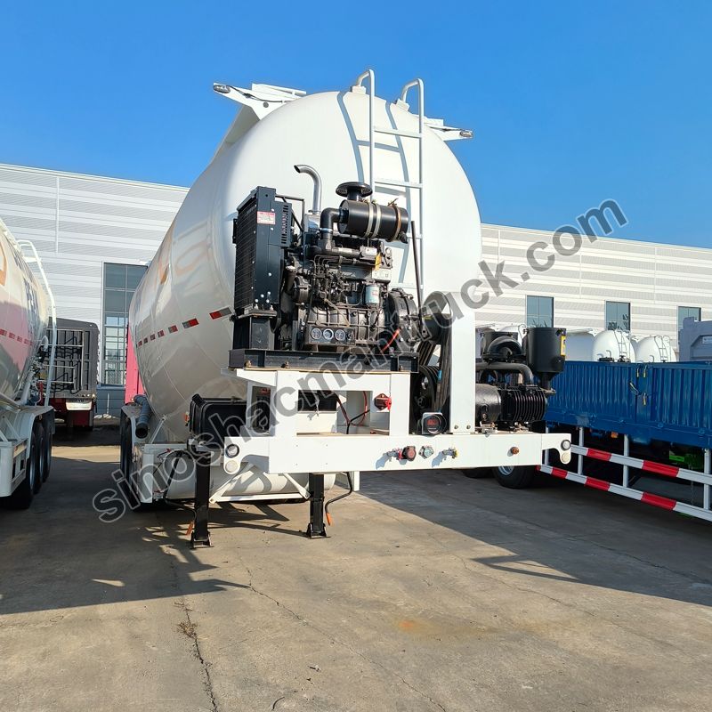 SHACMAN Carbon Steel Bulk Cement tanker trailer
