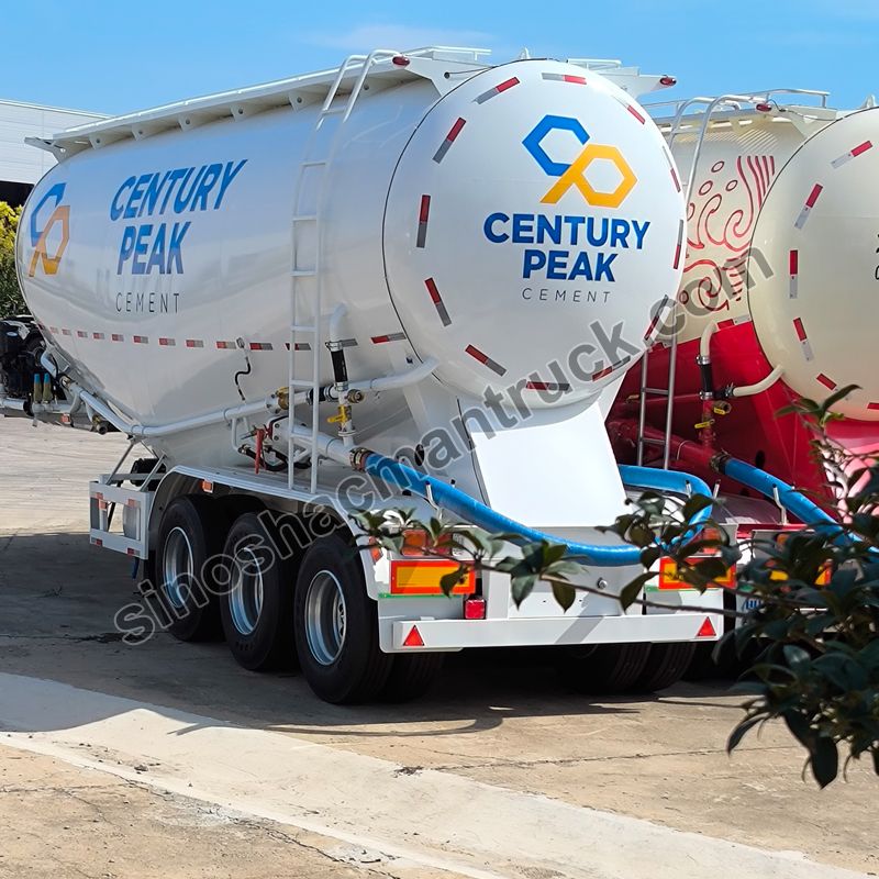 SHACMAN Carbon Steel Bulk Cement tanker trailer