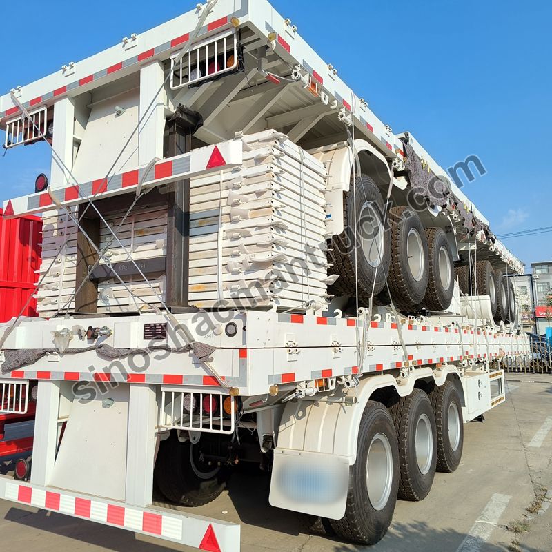 Remorque plateau à 3 essieux SHACMAN