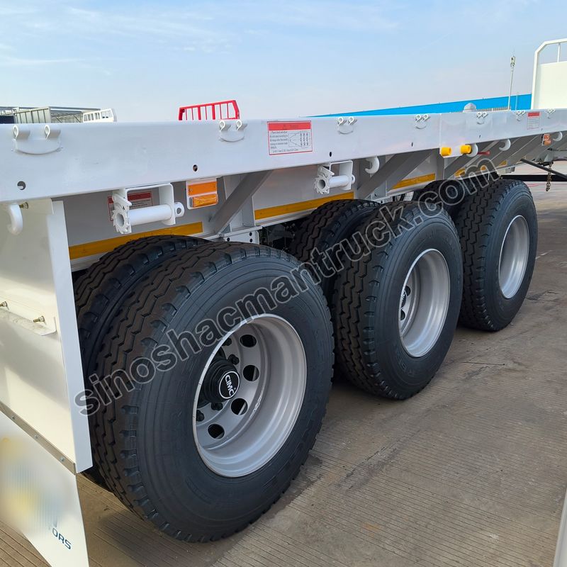 Remorque plateau à 3 essieux SHACMAN