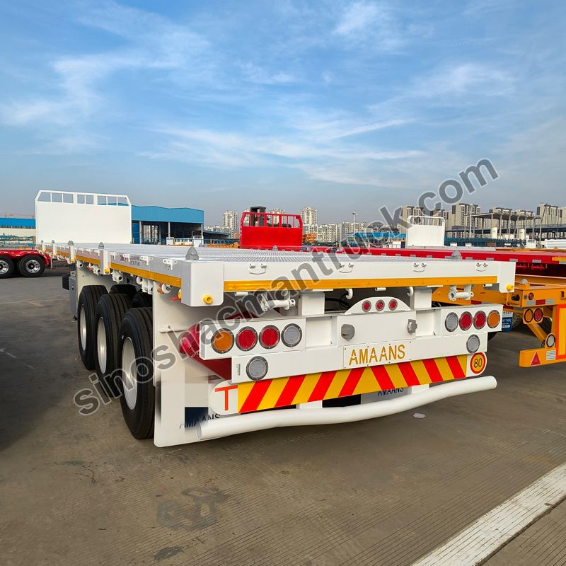 Remorque plateau à 3 essieux SHACMAN