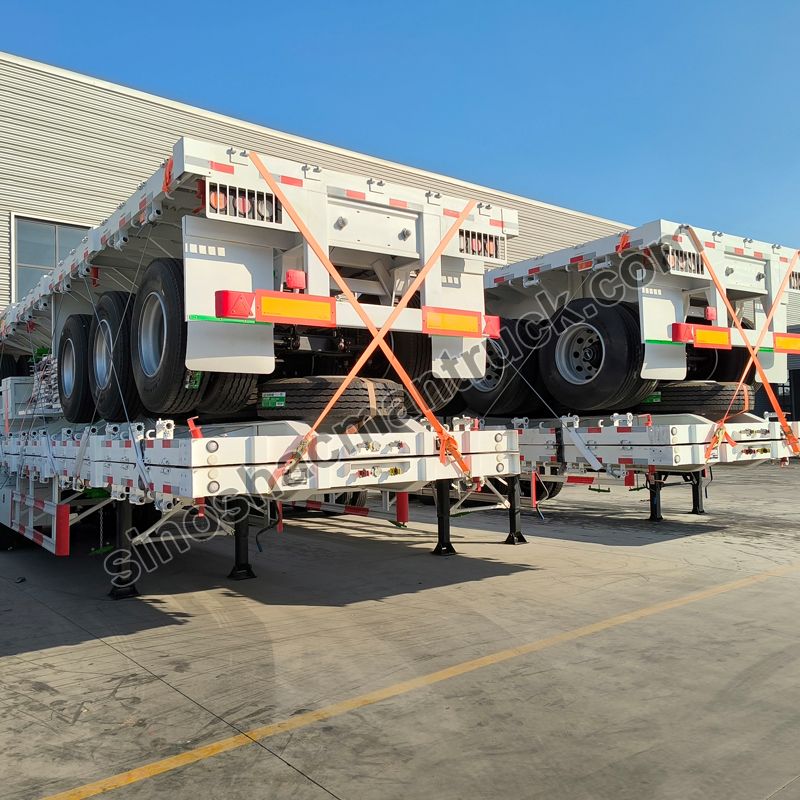 Remorque plateau à 3 essieux SHACMAN