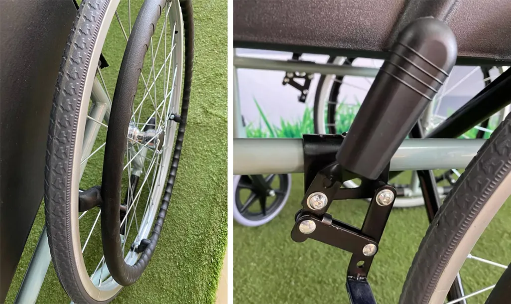 Knock Down Drop Back Wheelchair with Mag Wheel, Manual wheelchair