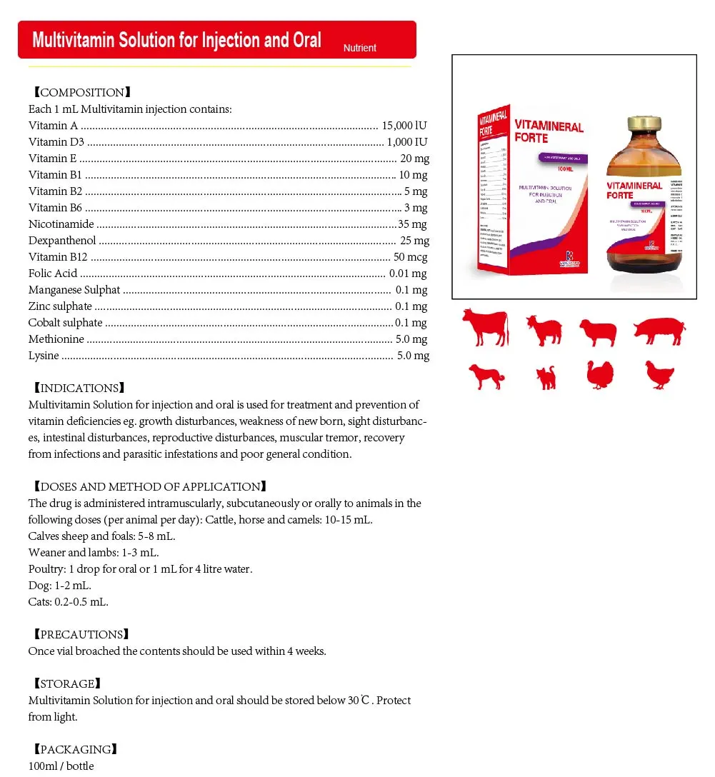 Multivitamin Solution for Injection and Oral