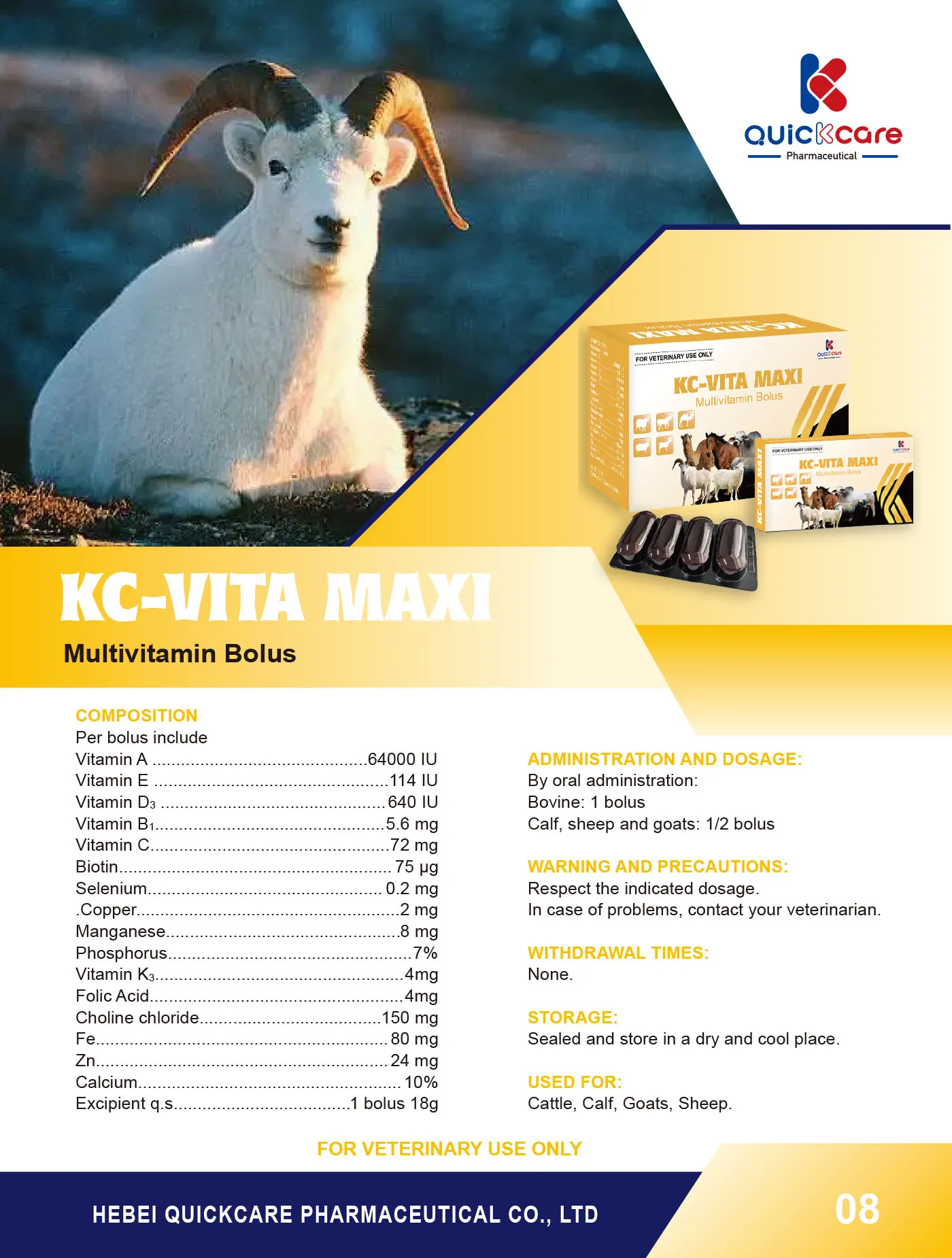 MULTIVITAMIN BOLUS 18G BY QUICKCARE