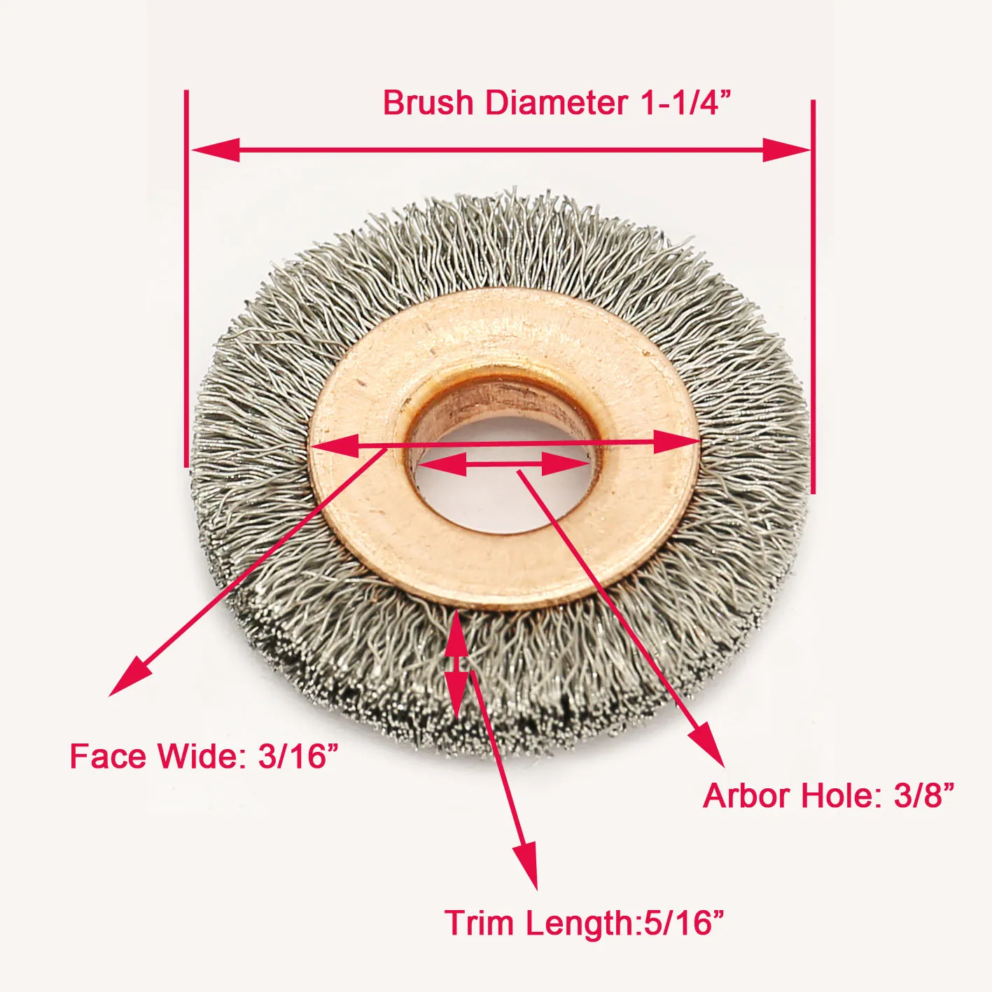 Copper Centered Stainless Steel Wire Wheel Brushes