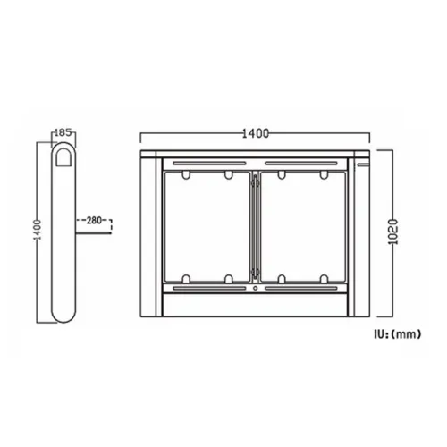 Swipe Card Access Control Swing Turnstile Gate