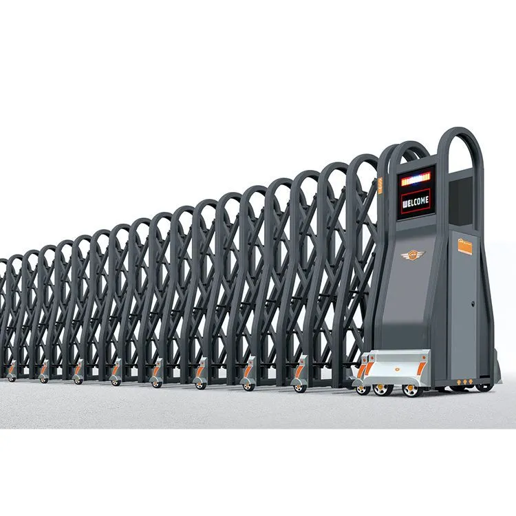 Electric automatic turnstile retractable driveway gate