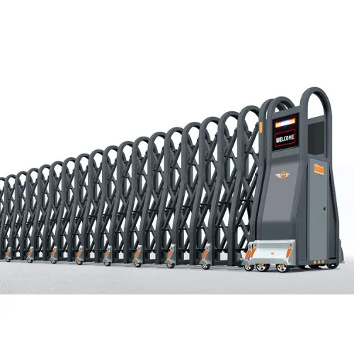 Electric automatic turnstile retractable driveway gate