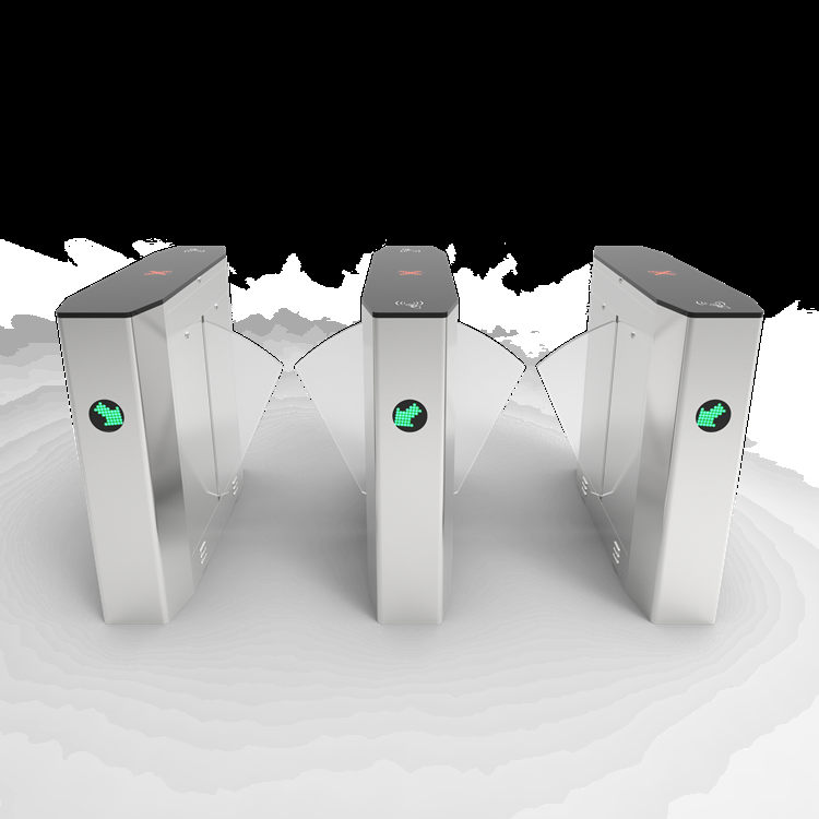 Pedestrian Entrance Automatic Flap Turnstile Access Control System