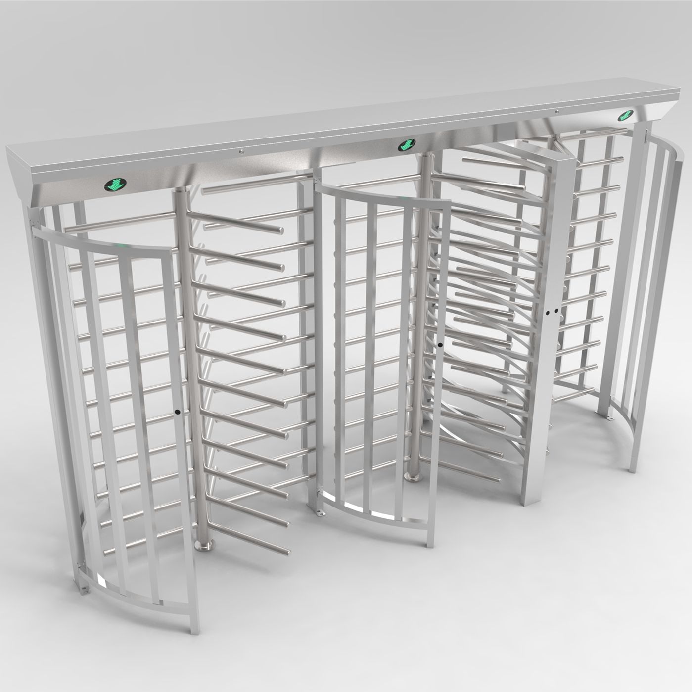 Triple Lanes Full Height Turnstile Gate