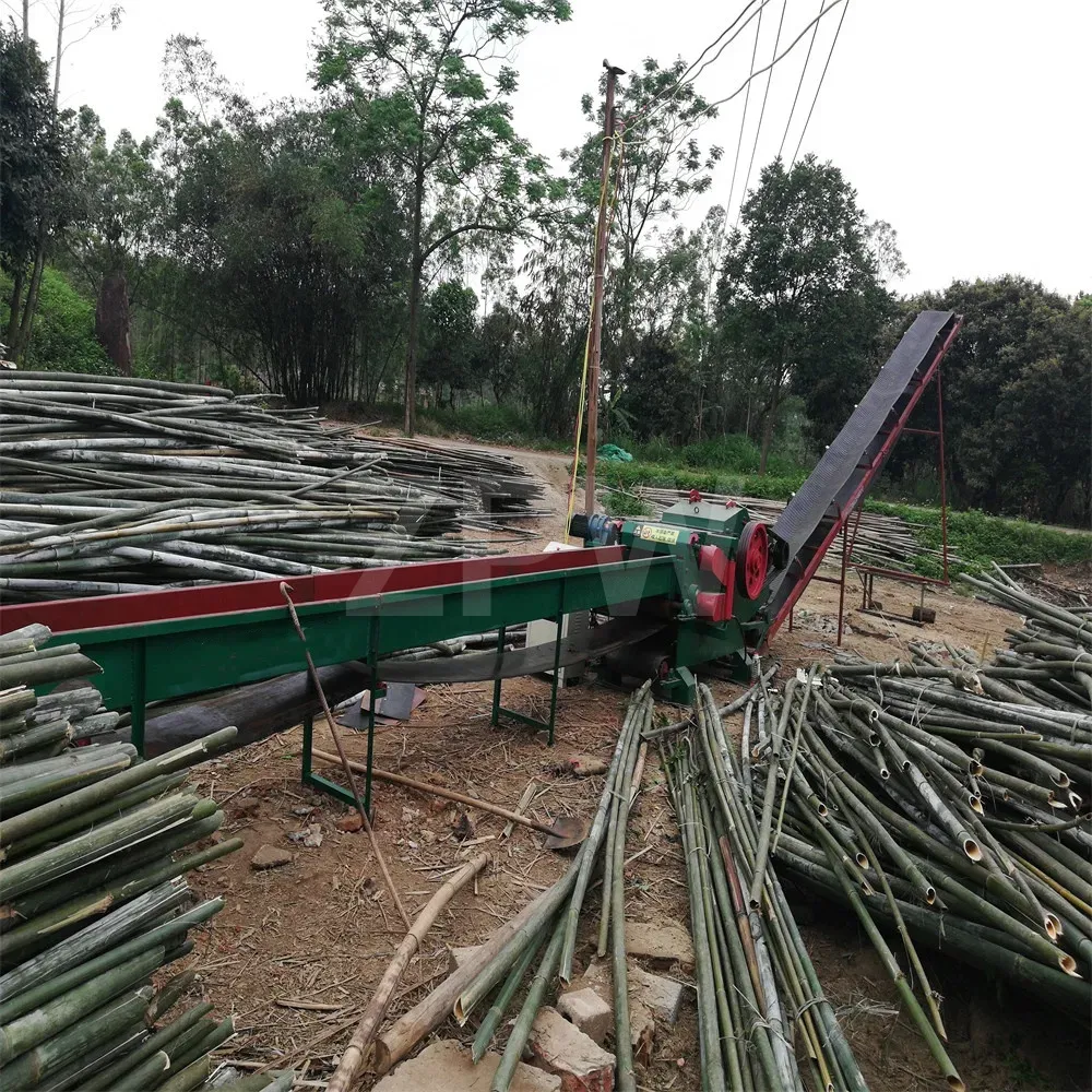 Efficient Bamboo Crusher & Mobile Wood Grinder Shredder for Logs & Branches