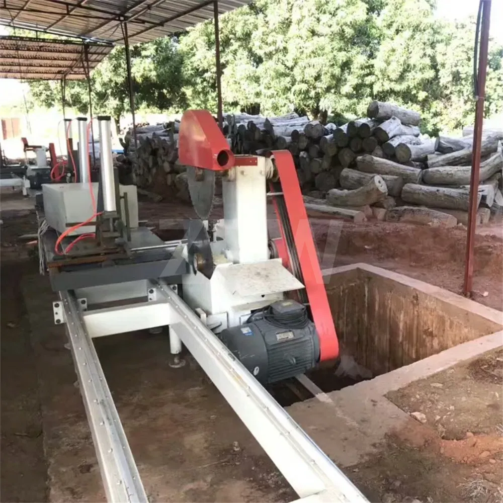 Four Circular Blades Wood Cutting Sawmill