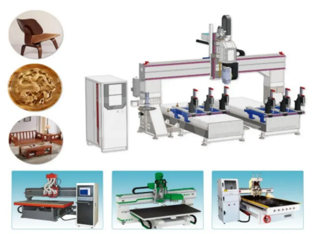 Top-Rated CNC Curved Saw & Wood Lathe for Precision Log Milling & Engraving