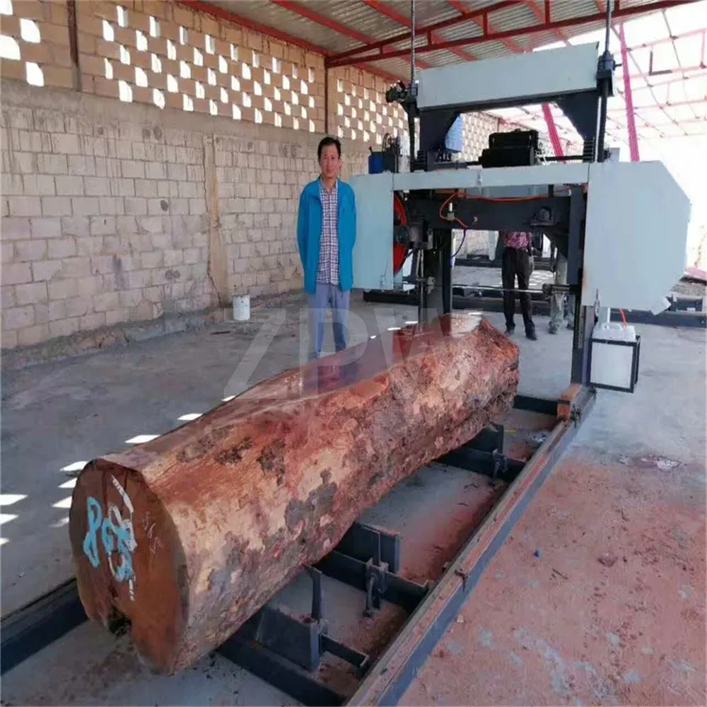 Portable Sawmill Diesel Wood Cutting Horizontal Bandsaw
