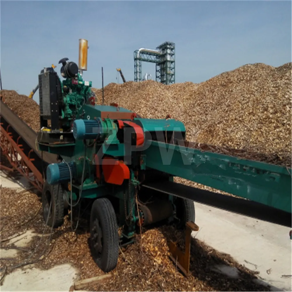 Efficient Bamboo Crusher & Mobile Wood Grinder Shredder for Logs & Branches