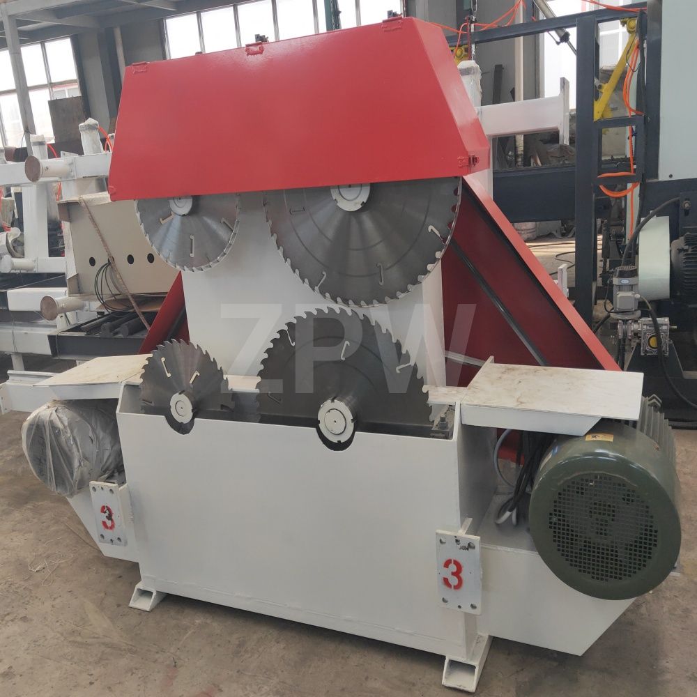 Four Circular Blades Wood Cutting Sawmill