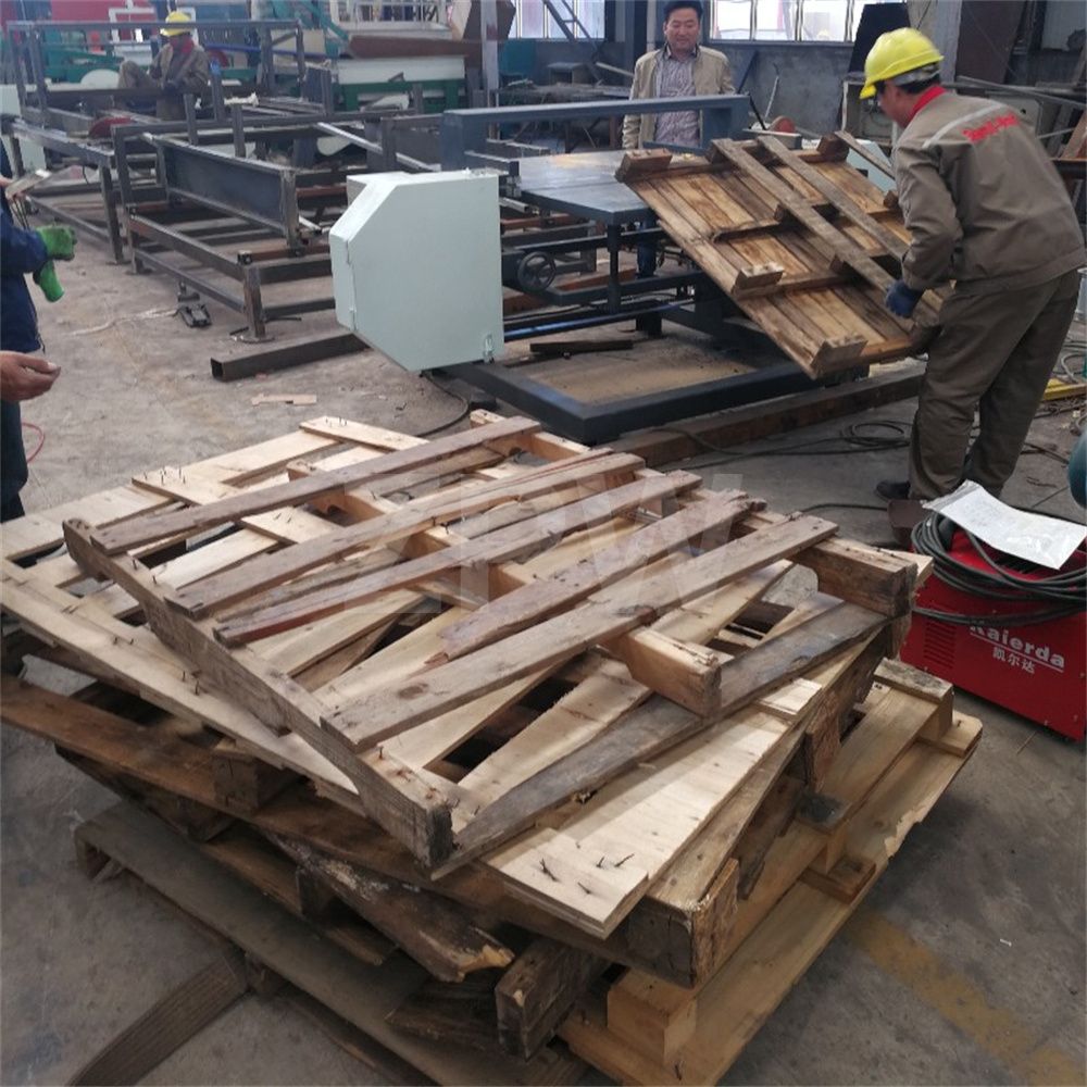wood pallet dismantler nail cutting dismantling band saw