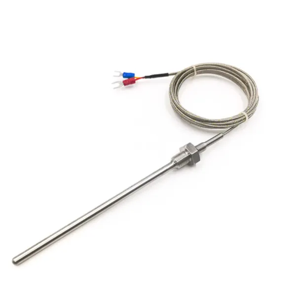M10 Screw Thread Thermocouple Temperature Sensor with Metal Shield Cable