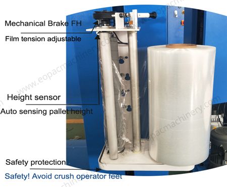 Mechanical Brake Pallet Wrapping Machine