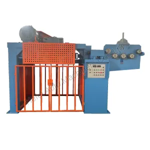 Inverted vertical wire drawing machine