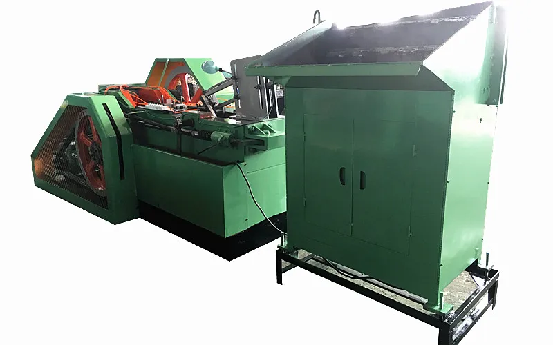 Rod diameter reducing machine for hot forging bolts