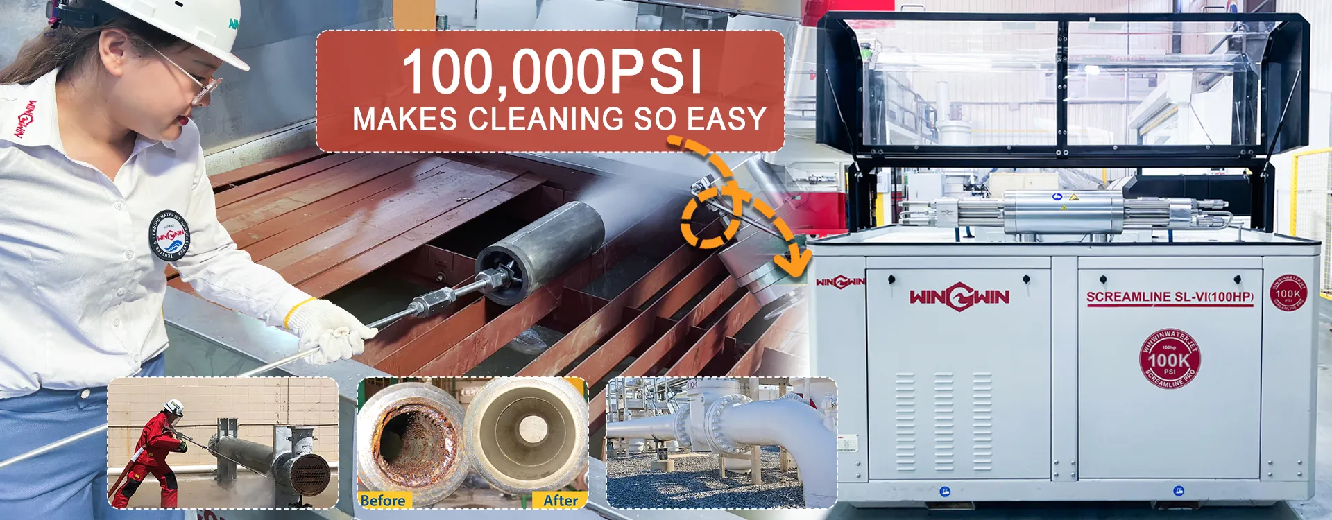 UHP Waterjet Cleaning 100,000PSI