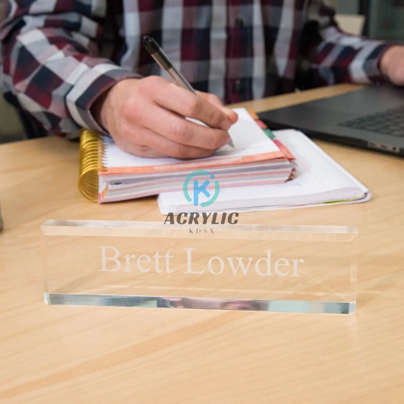 Acrylic Logo Block, Transparent Acrylic Blocks with logo imprinted