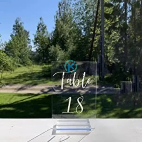 Acrylic Wedding Table Sign A5 Table Numbers