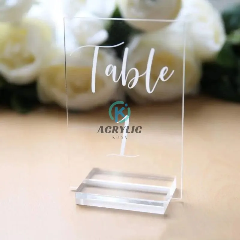 Acrylic Wedding Table Sign A5 Table Numbers