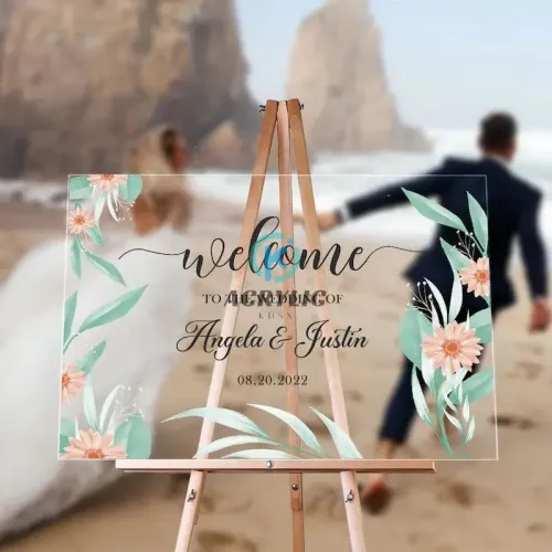 Wedding Table Plan Acrylic welcome Glass Board