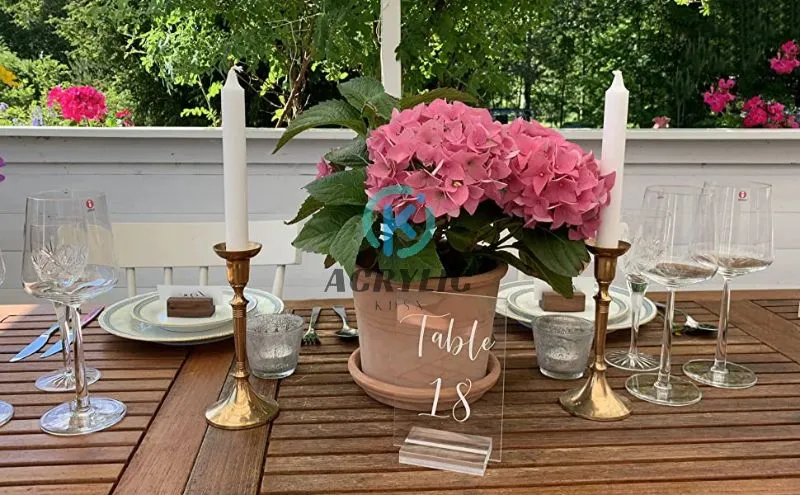 Acrylic Wedding Table Sign A5 Table Numbers