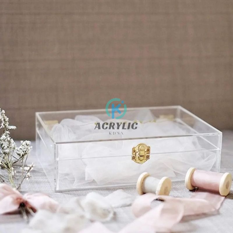 Wedding Acrylic Display Gift Box With Cover