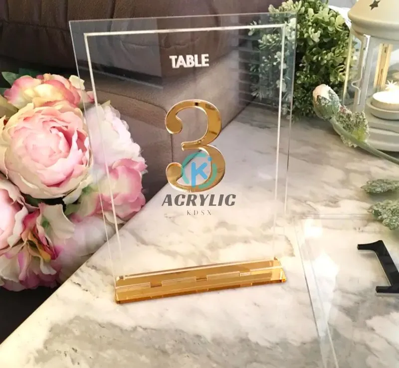Acrylic Wedding Table Sign A5 Table Numbers