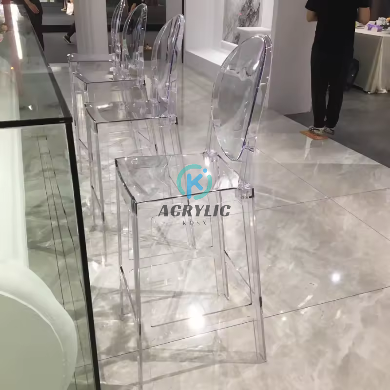 High Barstool Transparent Clear Acrylic Bar Stools chairs for kitchen sale