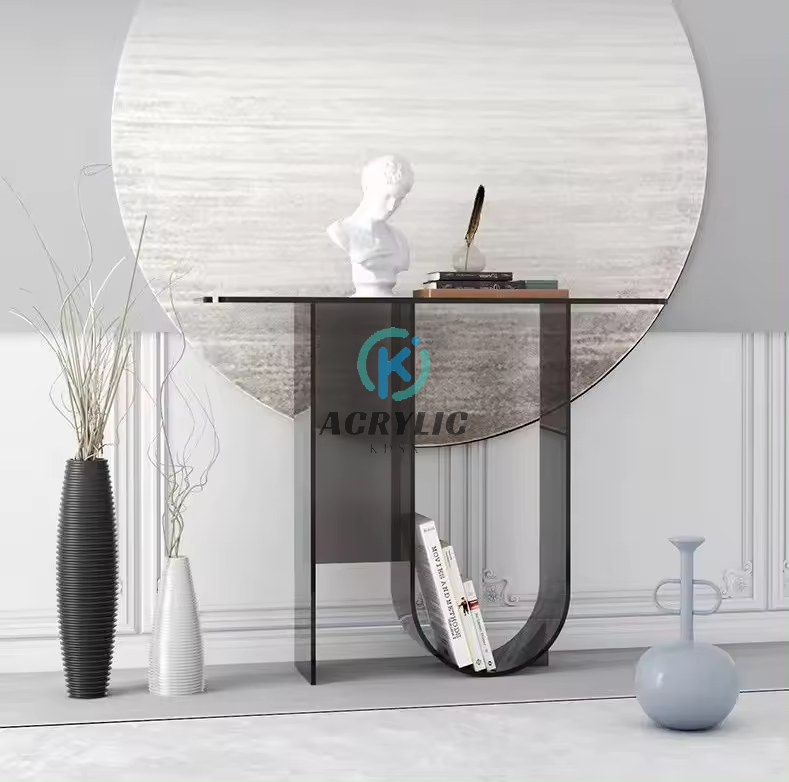 Half Round Table with Acrylic Creative Console Table