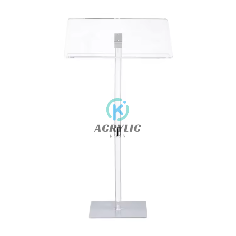 Small Modern Lecterns Pulpits Easy Assembly Clear Acrylic Podium Stand ...