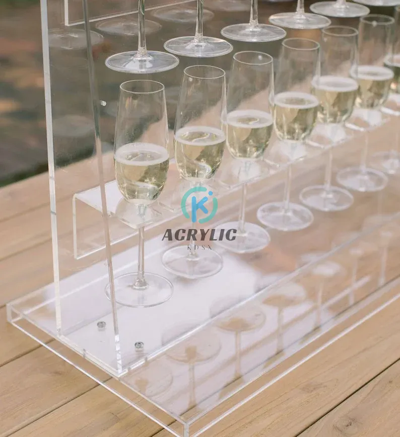 wedding display acrylic prosecco wall