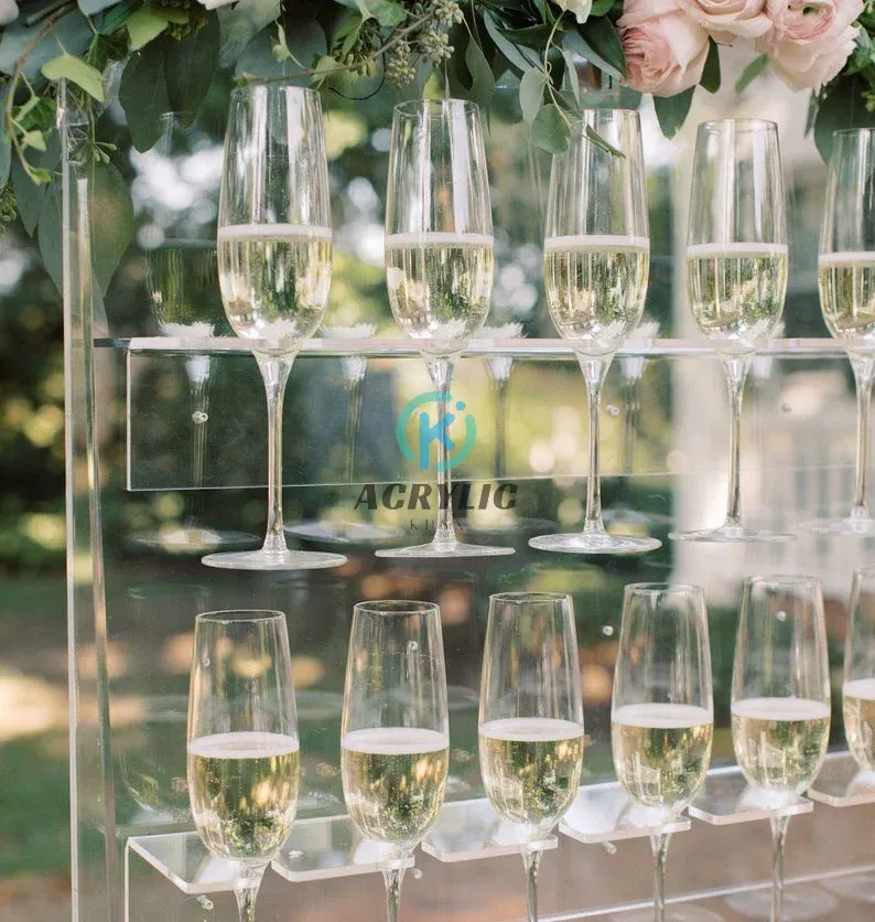 wedding display acrylic prosecco wall