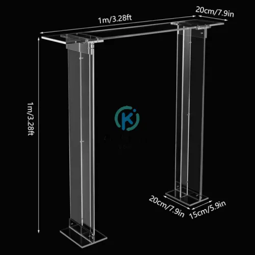 Customize Tall Clear Acrylic Rectangular Flower Stand, Acrylic Display ...