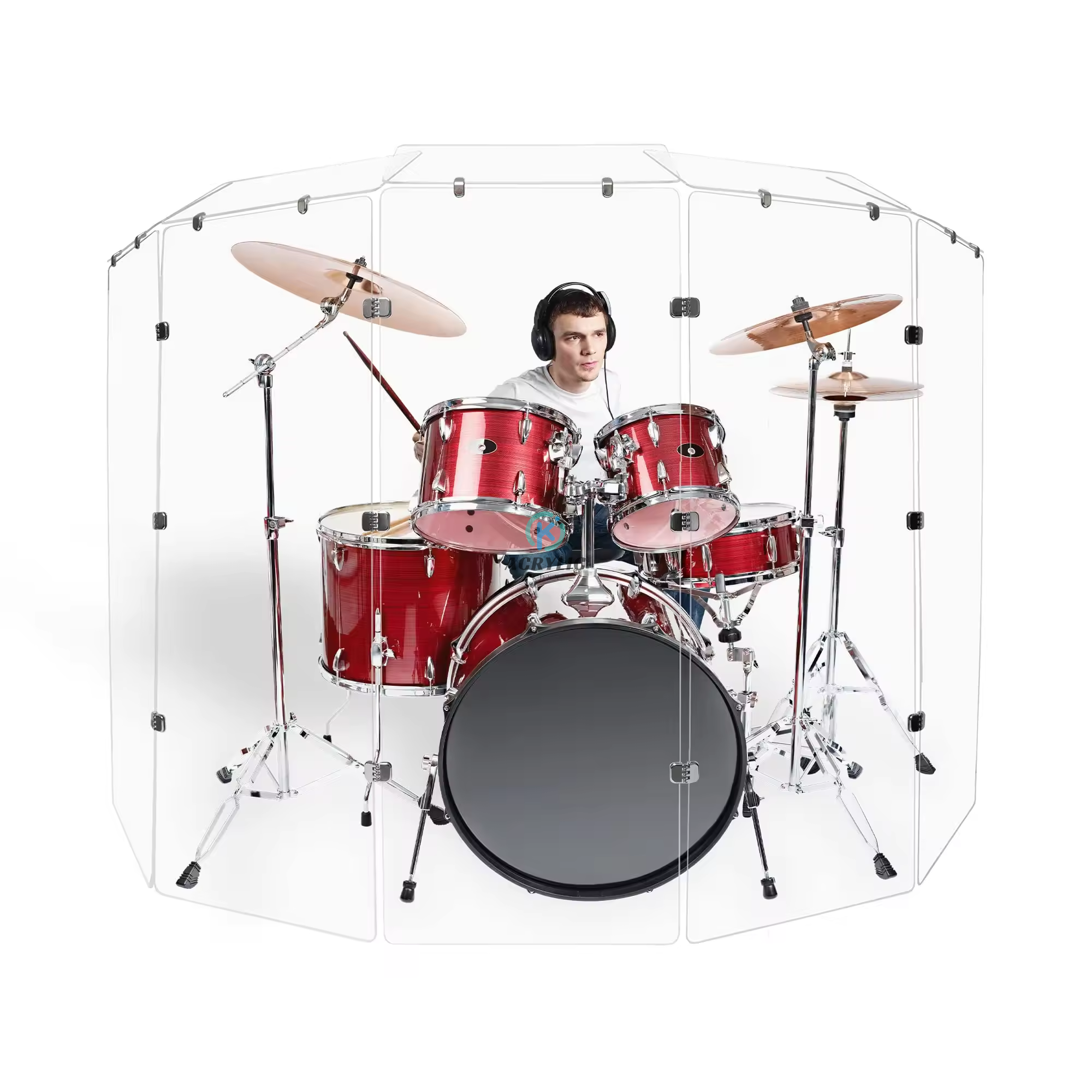 Acrylic Panels Drum Cage Shields Sound Barrier