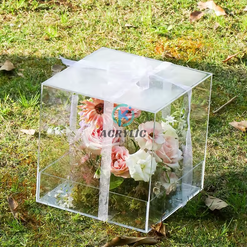 Acrylic transparent flower box Mother's Day bouquet box rose eternal ...