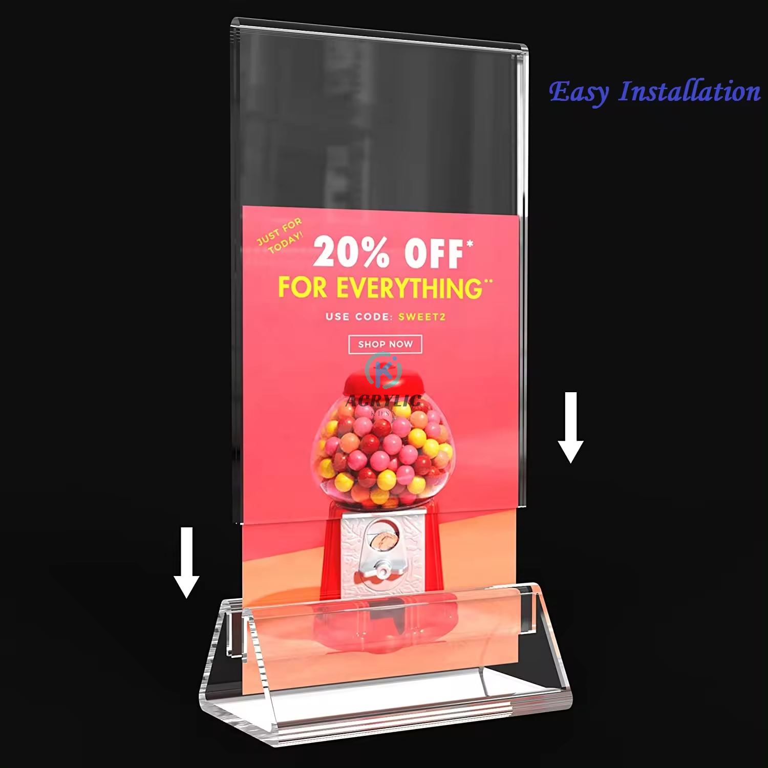 Clear acrylic sign holder picture poster frames