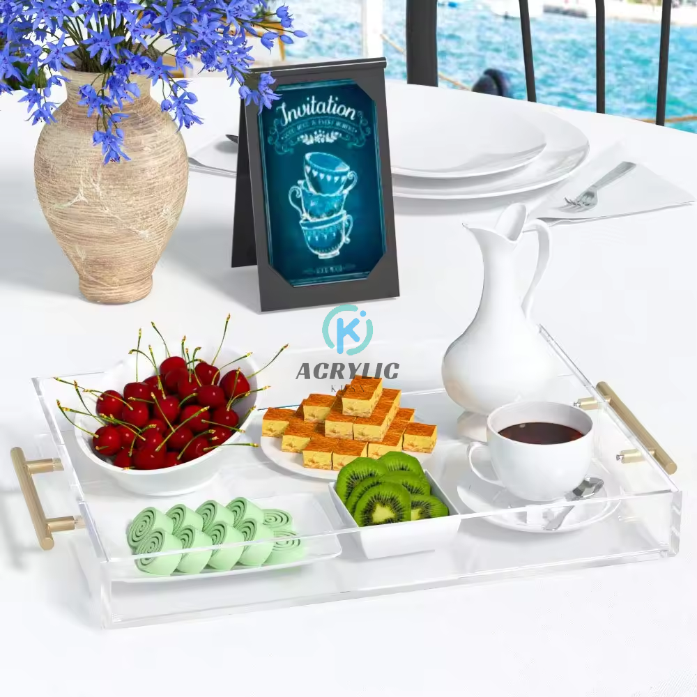 Serving Tray Wholesale Clear Stacking Lucite Tray Acrylic Trays