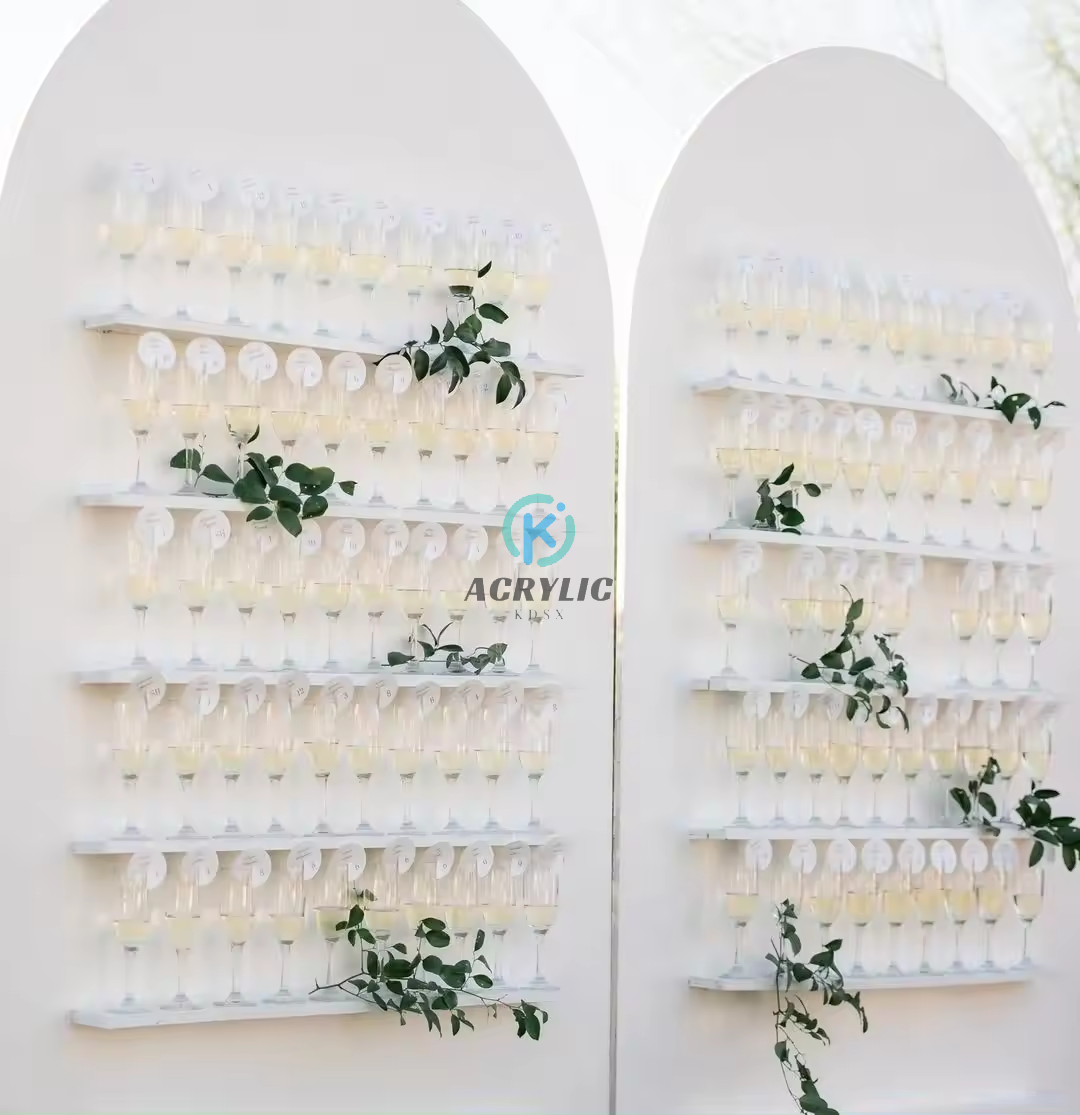 Acrylic Wine Holder Prosecco Wall Display Rack Event Display Stand