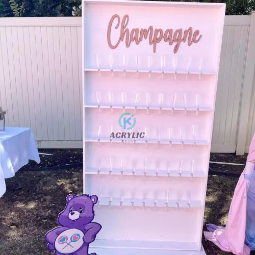 Acrylic Wine Holder Prosecco Wall Display Rack Event Display Stand