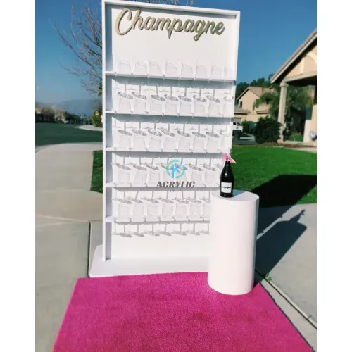 Acrylic Wine Holder Prosecco Wall Display Rack Event Display Stand