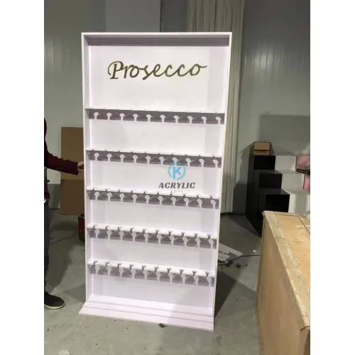 Acrylic Wine Holder Prosecco Wall Display Rack Event Display Stand