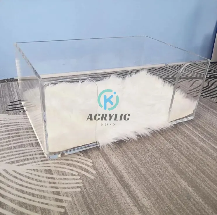 Acrylic clear transparents pet beds Luxury dog cot bed